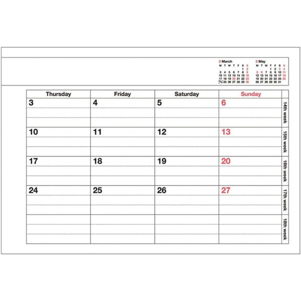 2026 Notebook Calendar XS | Blue | MARK'S | MATERIAL26