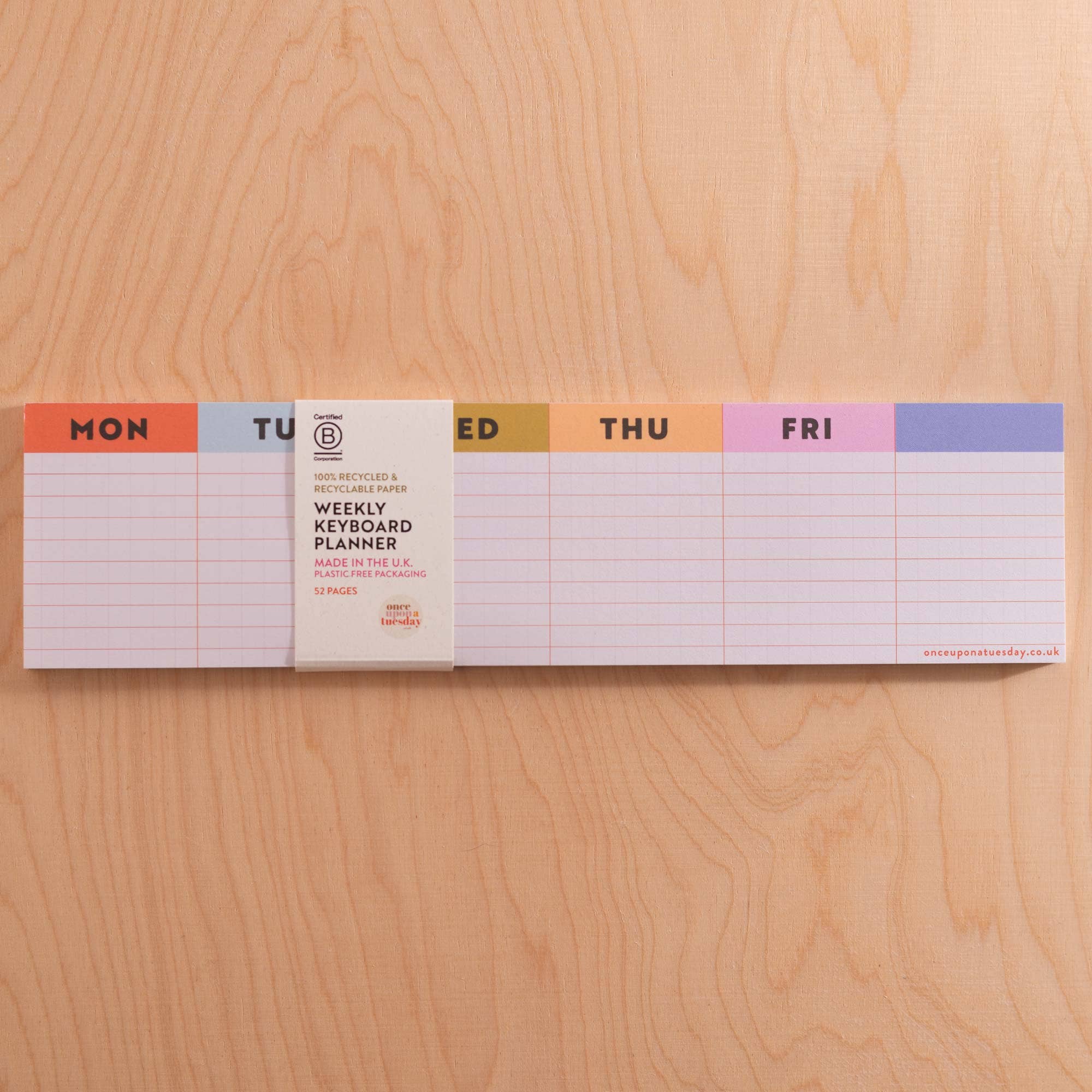 Keyboard Weekly Planner Pad | Colourful Grid - MATERIAL26